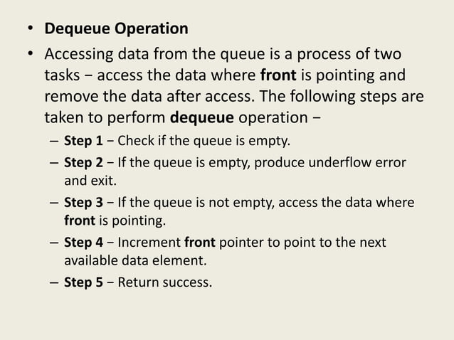 What is Stack, Its Operations, Queue, Circular Queue, Priority Queue | PPT
