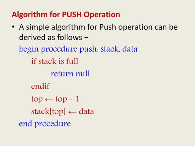 What is Stack, Its Operations, Queue, Circular Queue, Priority Queue | PPT