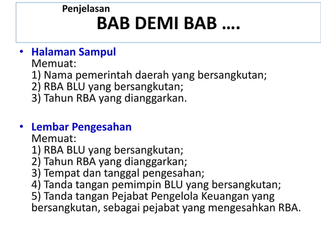 Sistematika Penyusunan RBA BLU-BLUD_ Materi Workshop "Penyusunan RENCANA BISNIS & ANGGARAN BLU ...