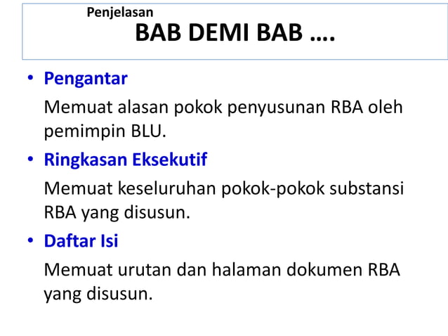 Sistematika Penyusunan RBA BLU-BLUD_ Materi Workshop "Penyusunan RENCANA BISNIS & ANGGARAN BLU ...