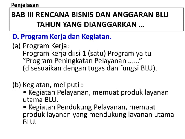 Sistematika Penyusunan RBA BLU-BLUD_ Materi Workshop "Penyusunan RENCANA BISNIS & ANGGARAN BLU ...