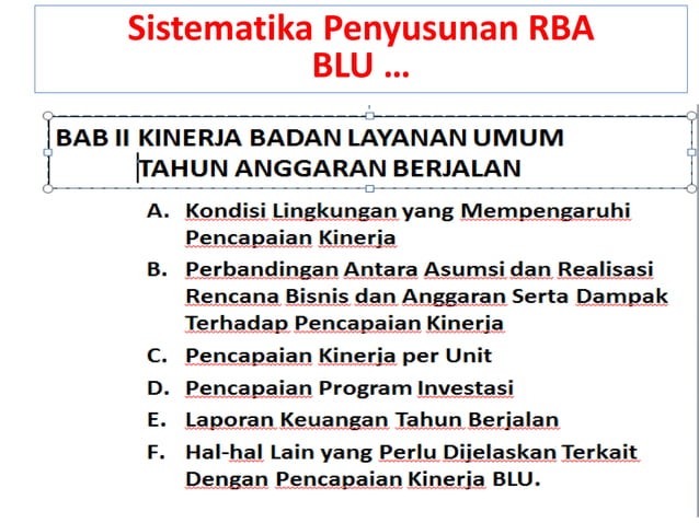 Sistematika Penyusunan RBA BLU-BLUD_ Materi Workshop "Penyusunan RENCANA BISNIS & ANGGARAN BLU ...