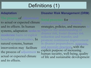 Climate Change Adaptation and Masnaging Extreme Events | PPT