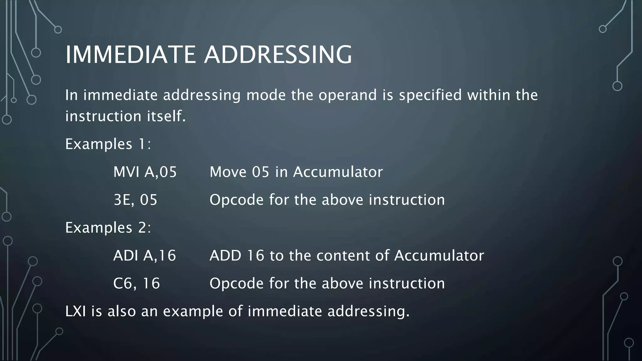 3. 8085 addressing modes | PPTX | Programming Languages | Computing