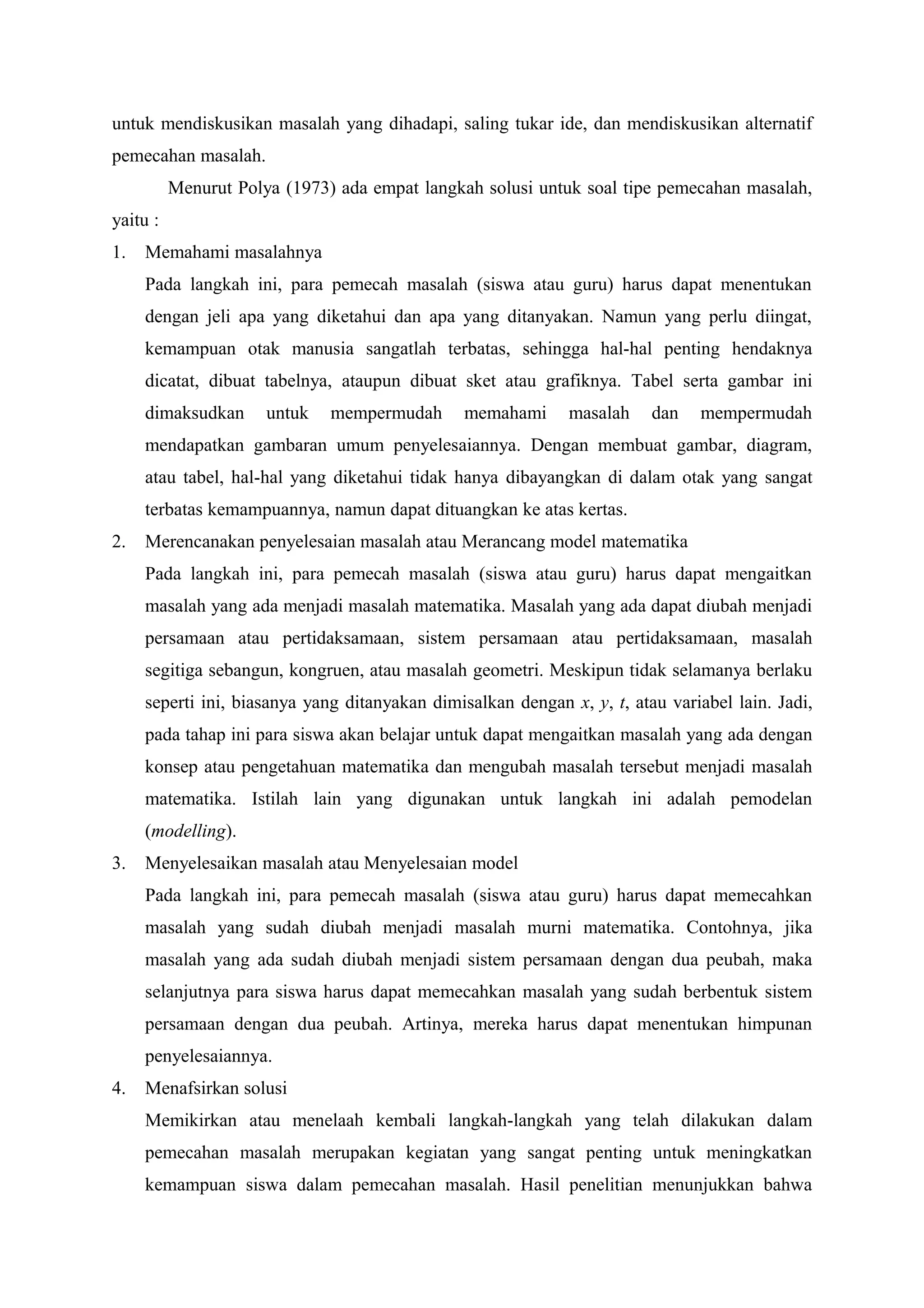 3. Pendekatan dan Model Pembelajaran Matematika | DOC