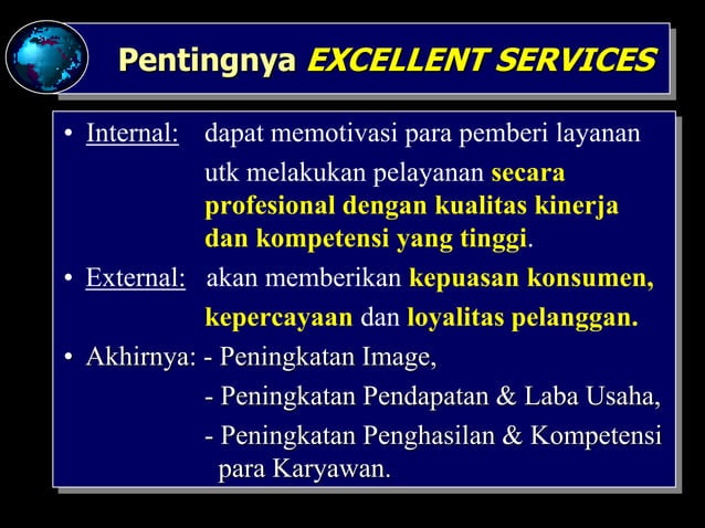 Service Excellence Concept_ Materi Training "SERVICE EXCELLENCE ...