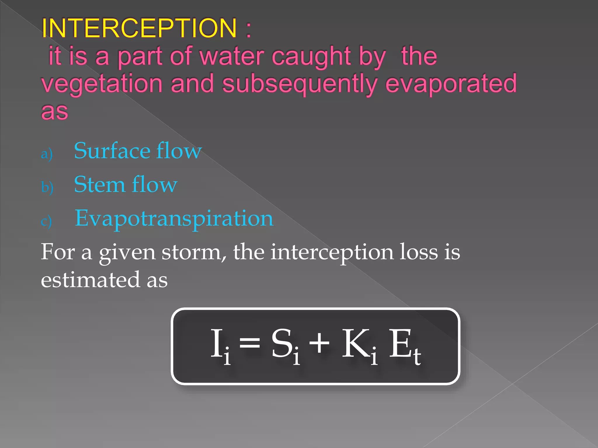 Infiltration equations and index | PPTX