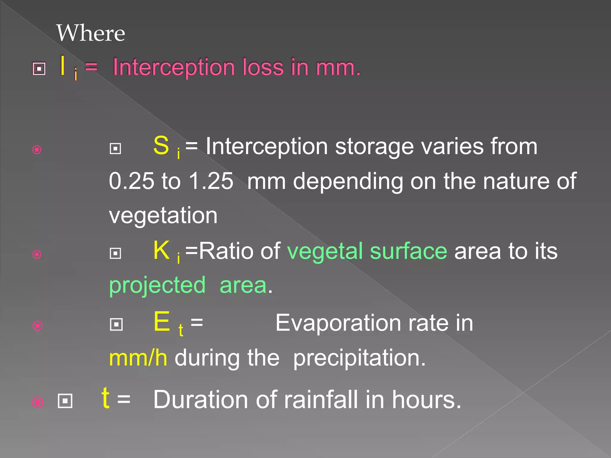 Infiltration equations and index | PPTX