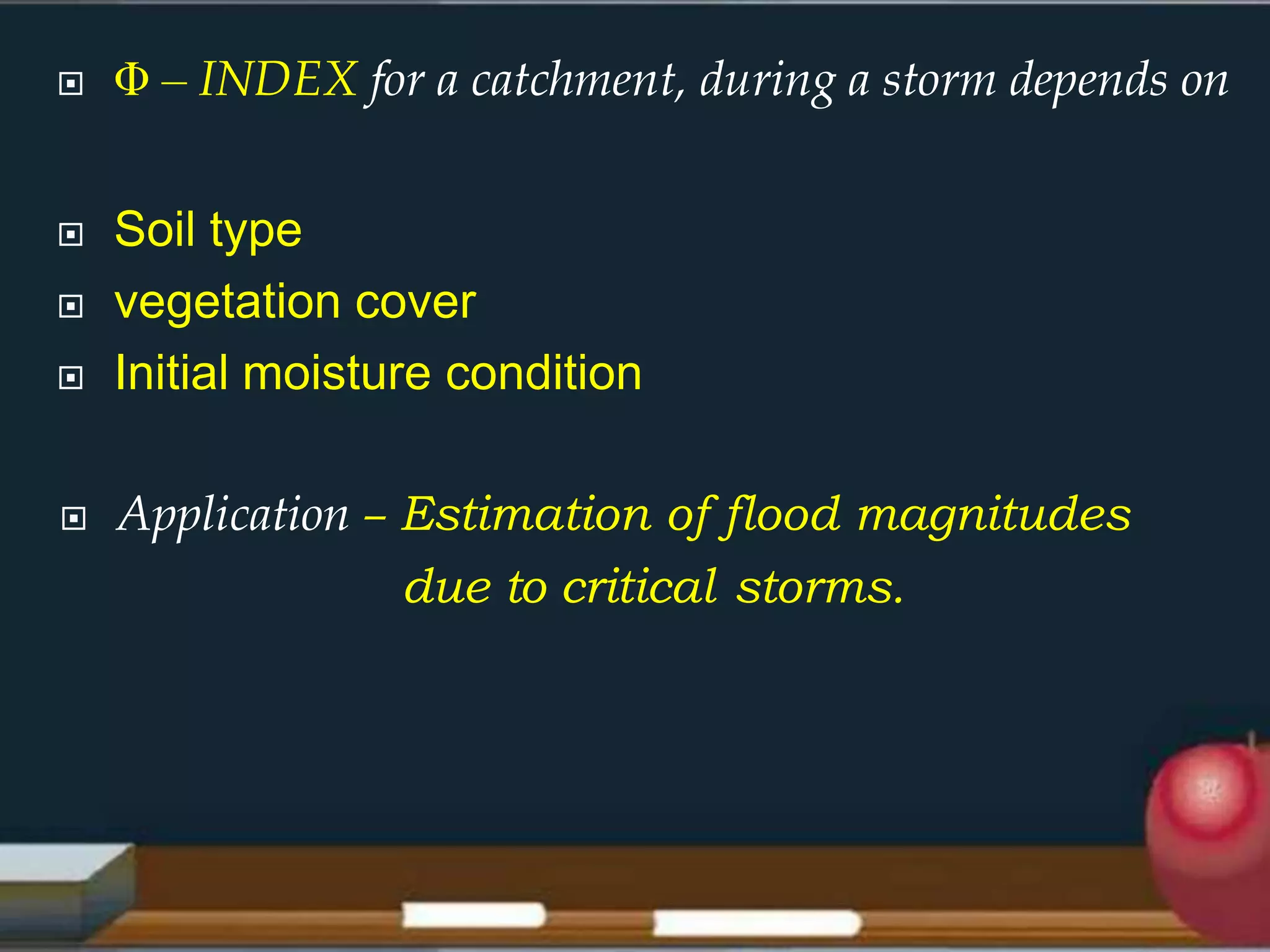 Infiltration equations and index | PPTX