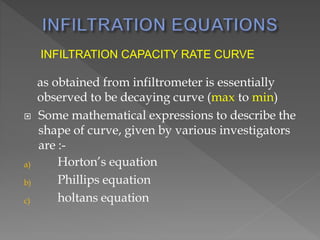 Infiltration equations and index | PPTX