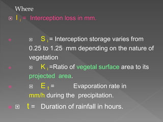 Infiltration equations and index | PPTX