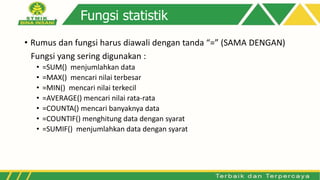 Penggunaan Rumus Statistik Excell | PPTX