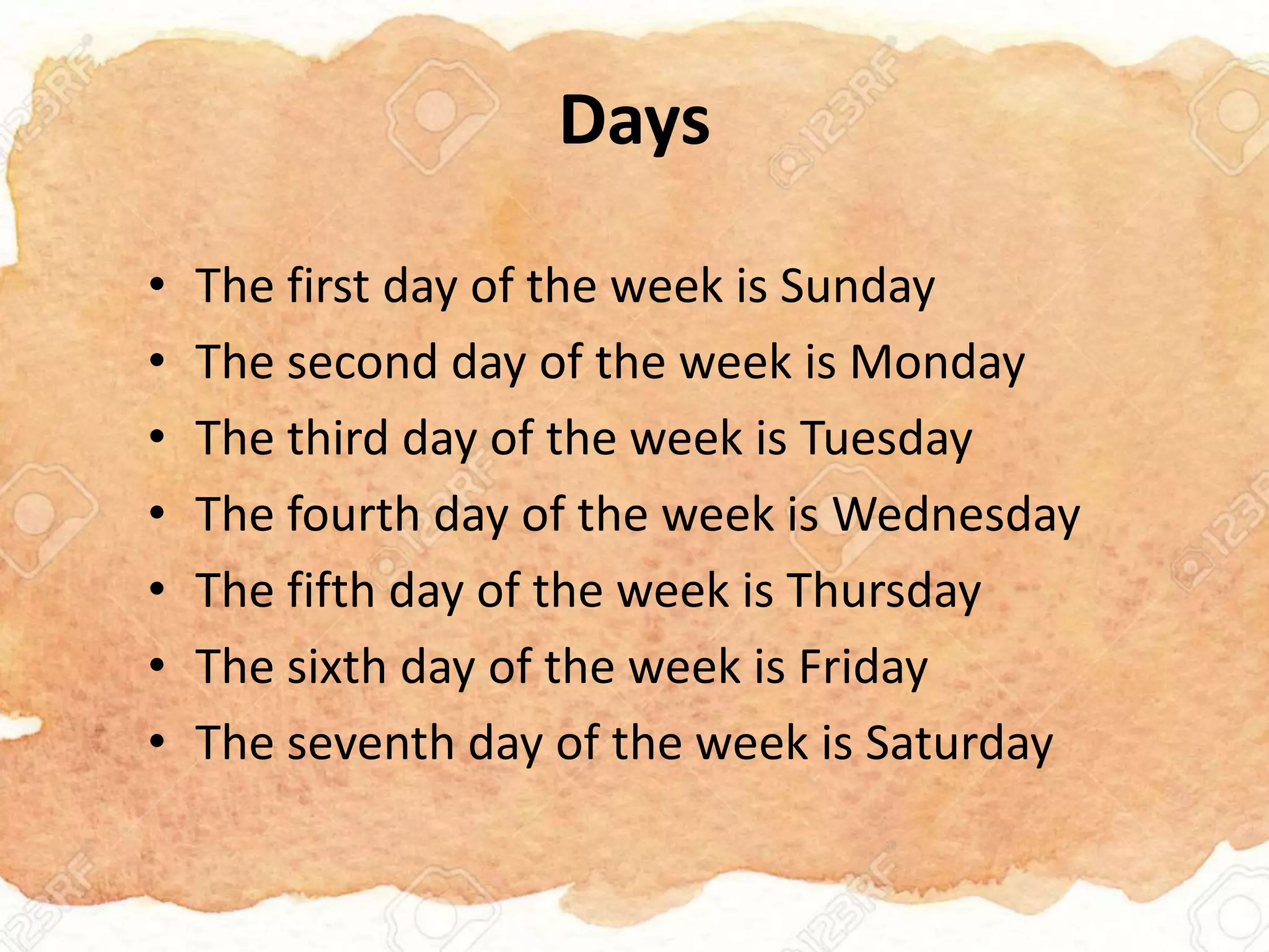 Dates in English (Days & Months) | PPTX