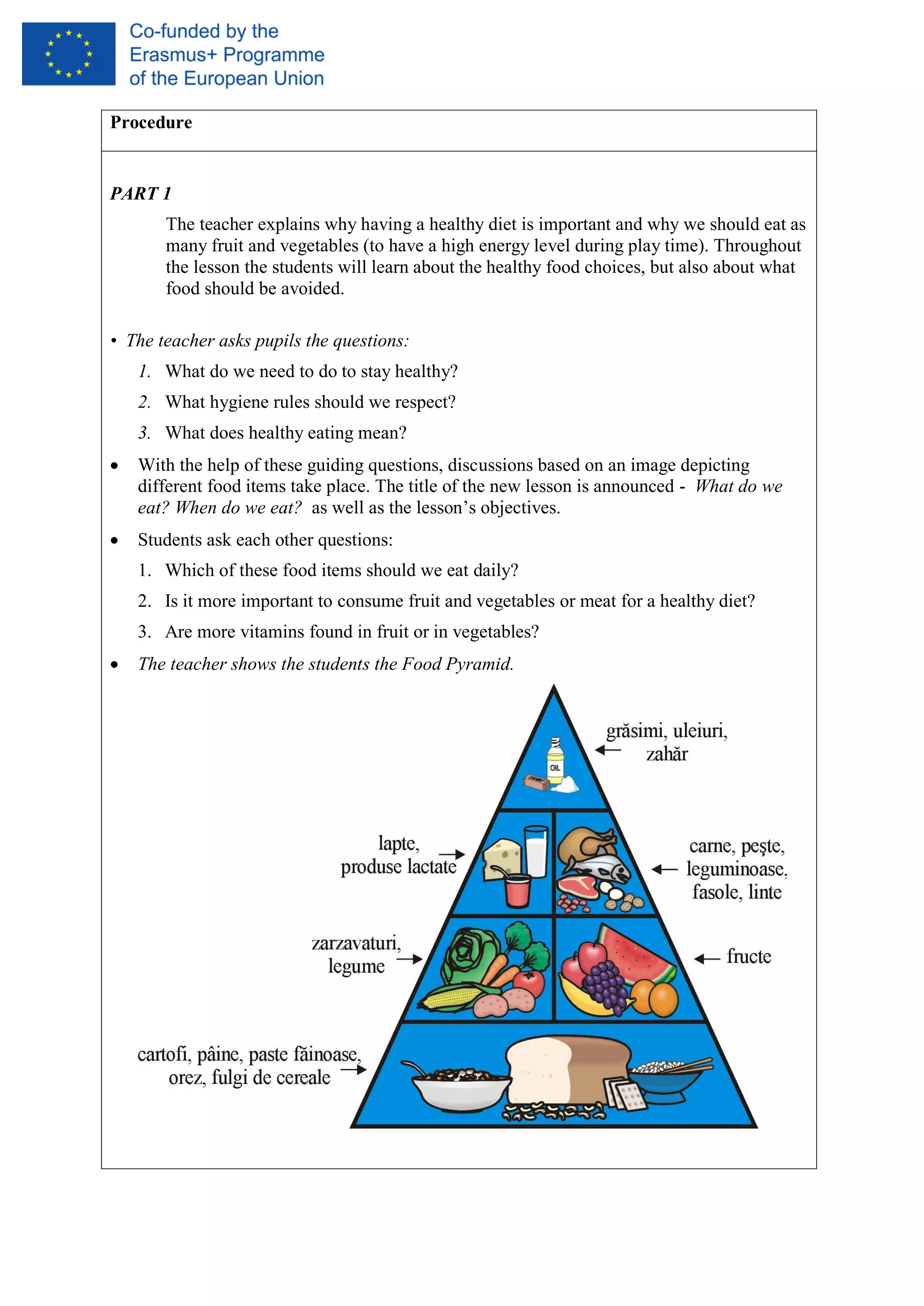 3.Lesson plan-balanced nutrition L1 | PDF