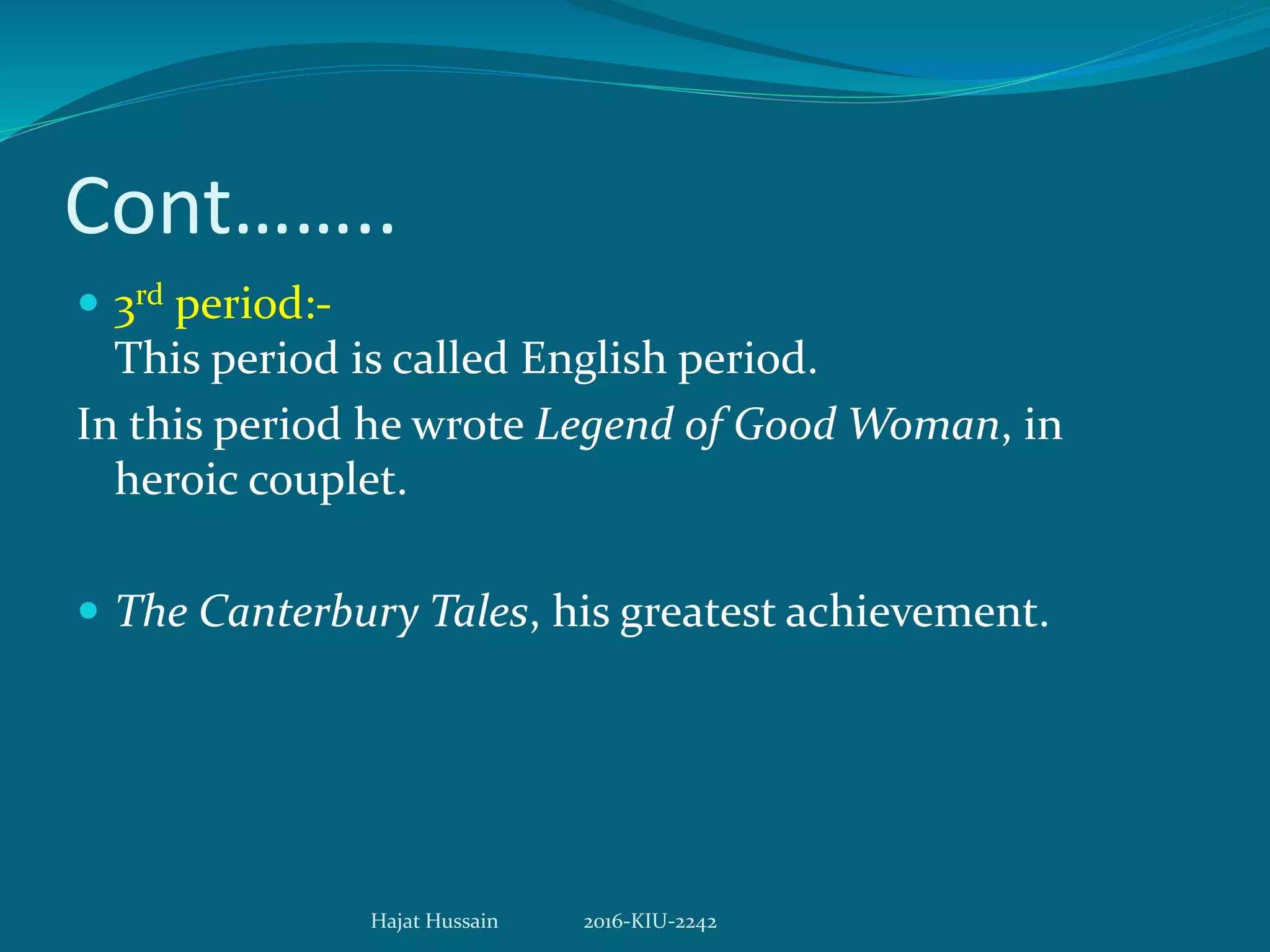 Anglo Norman Period or Middle English | PPTX