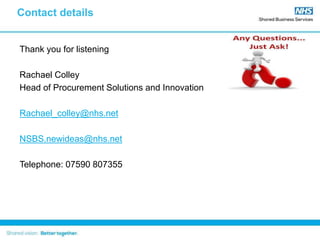 Rachael Colley - Transformation of Procurement in the Changing NHS ...