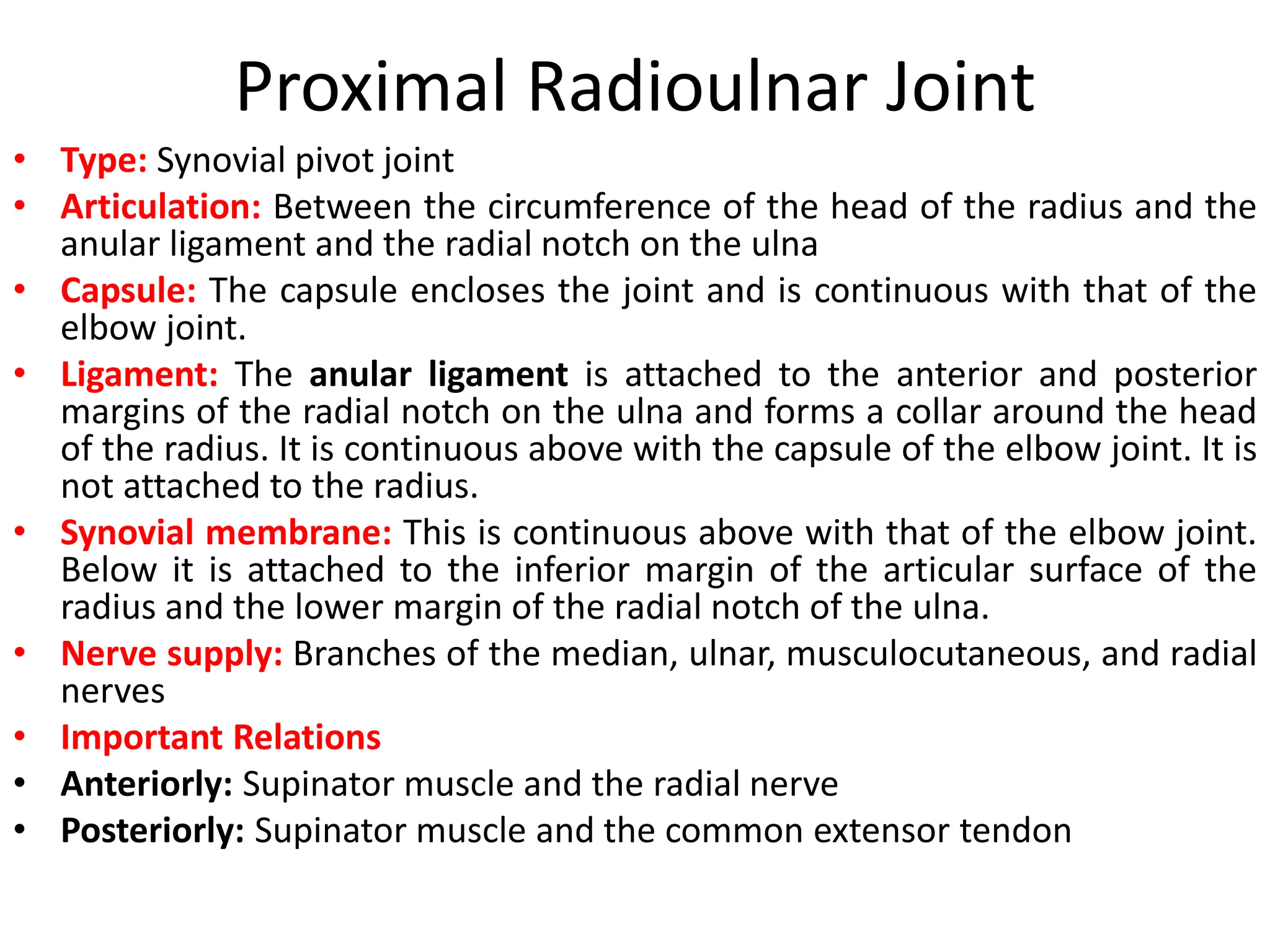 Elbow joint and radioulnar joints by mohammed | PDF