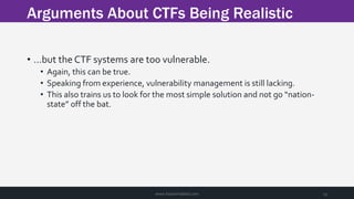 Hacker Halted 2018: From CTF to CVE – How Application of Concepts and Persistence led to a ...
