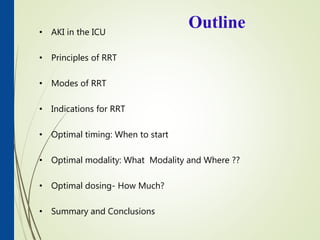 Renal Replacement therapy in the ICU | PPTX