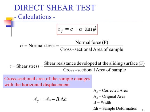 Geotechnical Engineering-II [Lec #3: Direct Shear Test) | PPSX | Civil ...