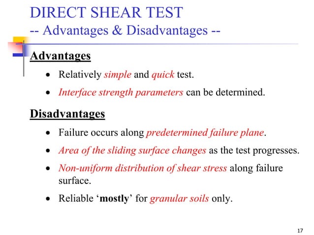 Geotechnical Engineering-II [Lec #3: Direct Shear Test) | PPSX | Civil ...