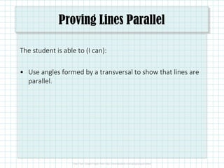3.3 Proving Lines Parallel | PPT