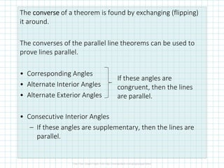3.3 Proving Lines Parallel | PDF