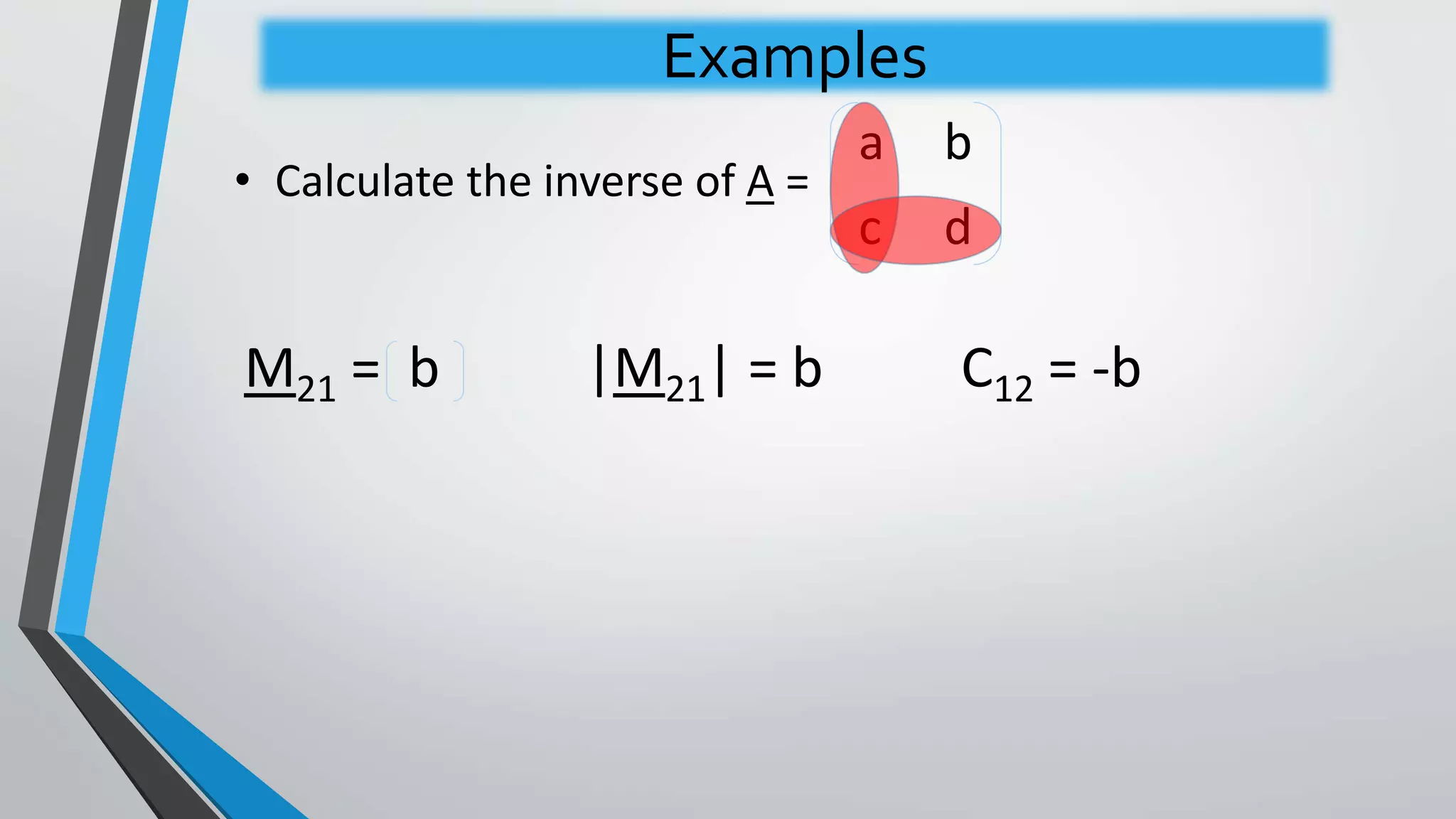 the inverse of the matrix | PPTX