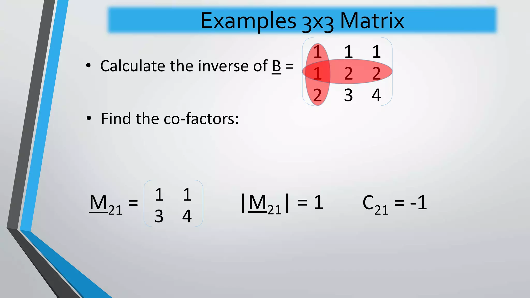 the inverse of the matrix | PPTX
