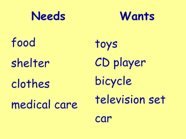 3.classification of wants ppt gp | PPT