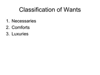 3.classification of wants ppt gp | PPT