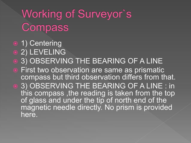 3.compass surveying | PPTX | Geography | Science