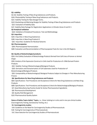 overview of ich guidelines | PDF