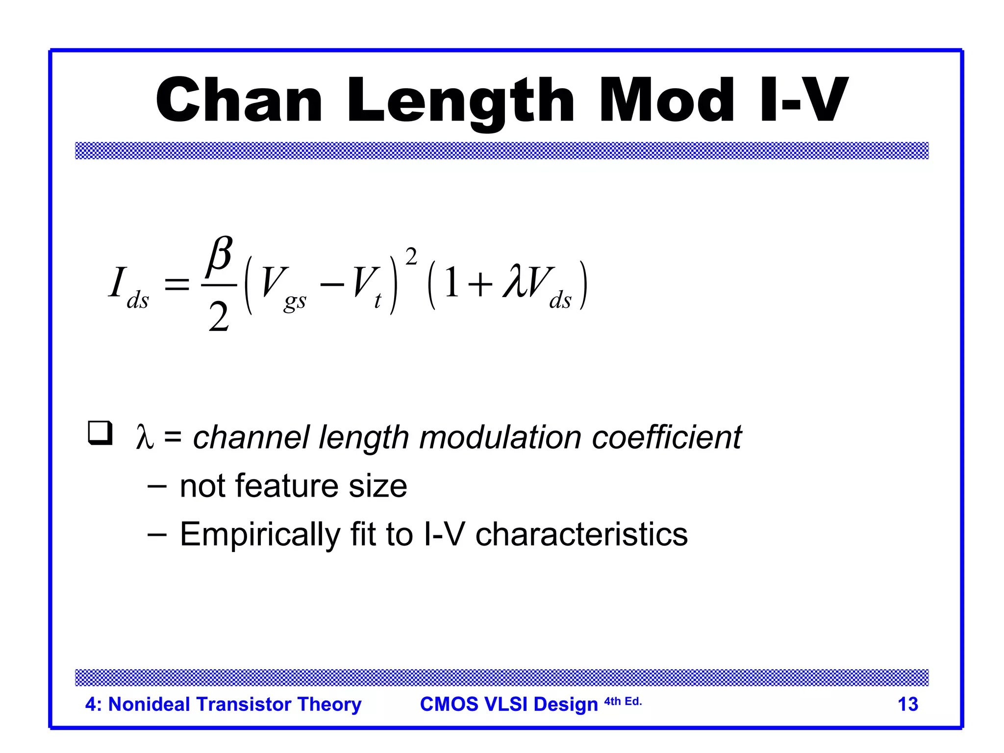MOS-Nonideal charecteristics | PPT