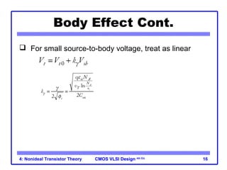 MOS-Nonideal charecteristics | PPT