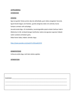 3.zikloko otoitza. azaroaren 3.astea | PDF