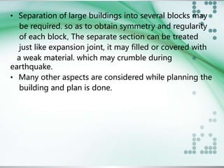 Earthquake Resistant Building | PPTX