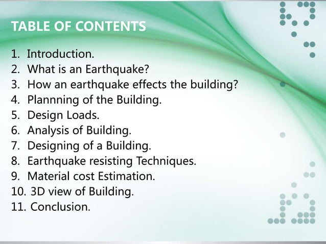 Earthquake Resistant Building | PPTX | Civil Engineering Industry ...