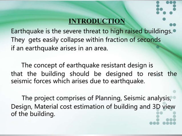 Earthquake Resistant Building | PPT
