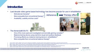 Wii Fit balance training in outpatient people with subacute stroke | PPTX