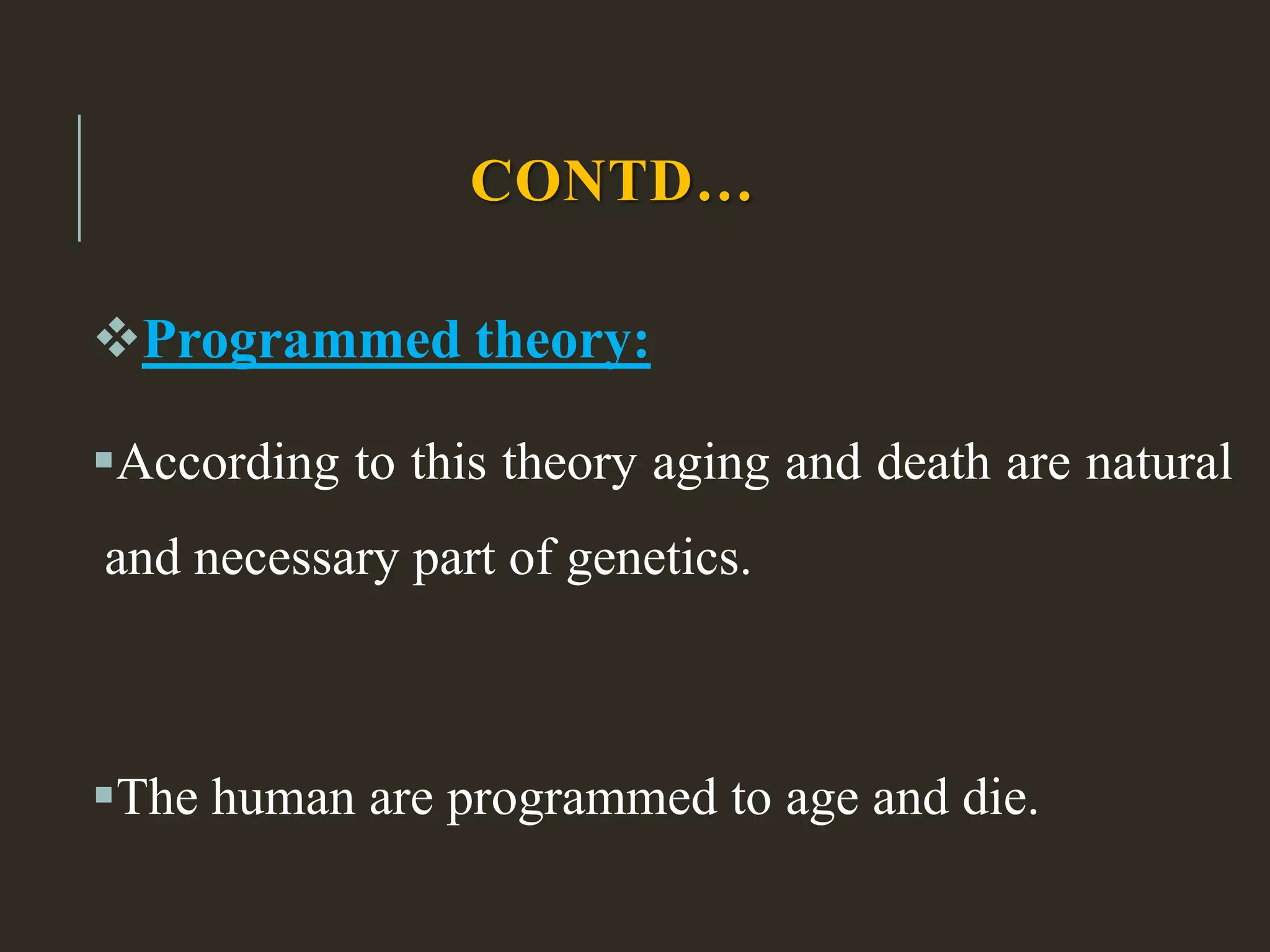 3. theories of aging | PDF