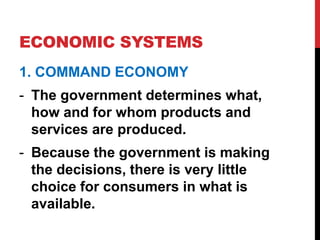 How Economic Decisions Are Made (Economic Systems) | PPT