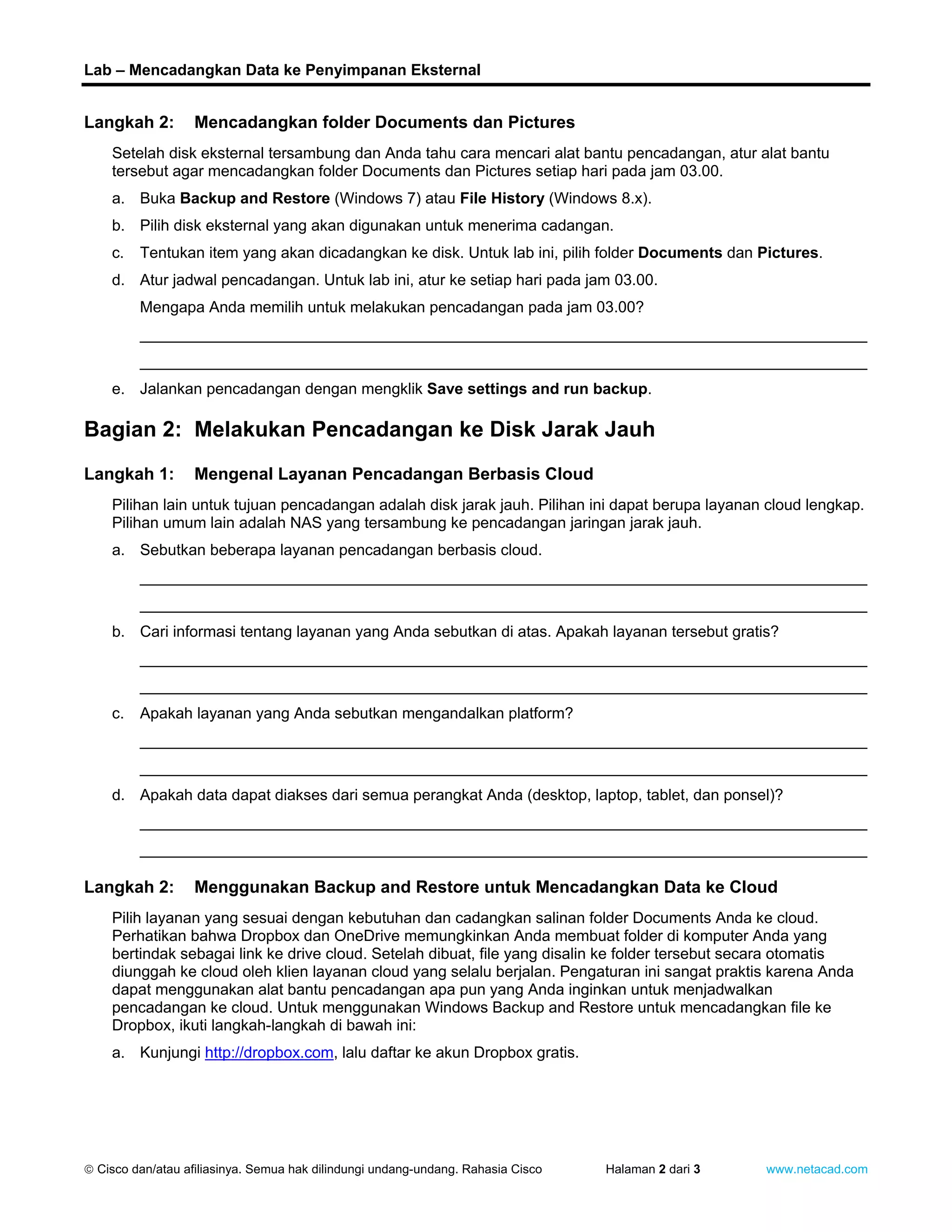3.1.2.3 lab backup data to external storage | PDF