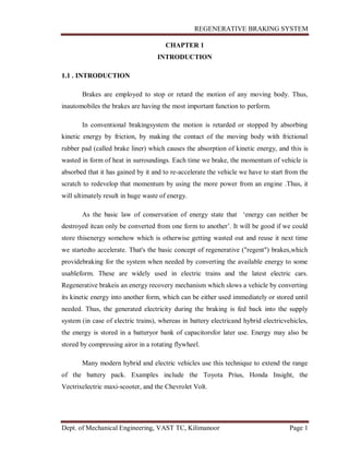Regenerative breaking system | PDF