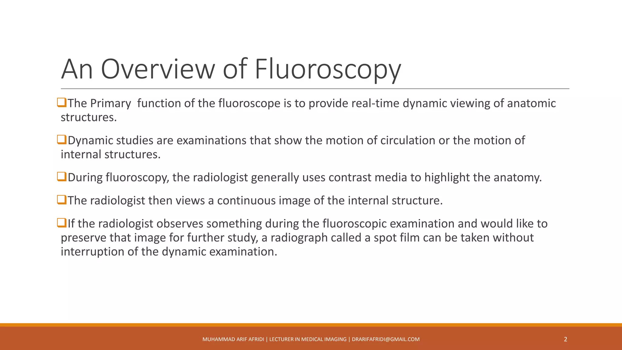 Conventional Fluoroscopy Imaging System | PDF