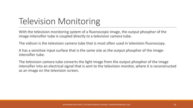 Conventional Fluoroscopy Imaging System | PPT
