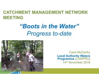 3. Boots in the water: LA Waters Programme progress on implementation ...