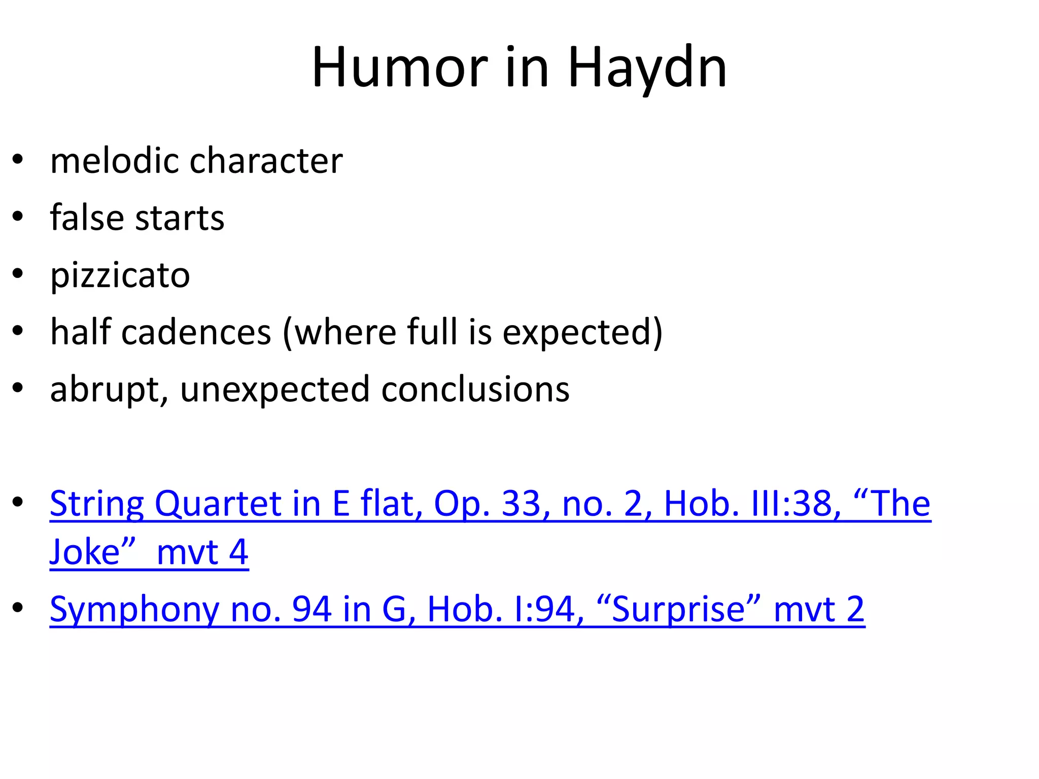 Power Point 18. The Classic Era: Haydn and Mozart | PPTX | Classical ...