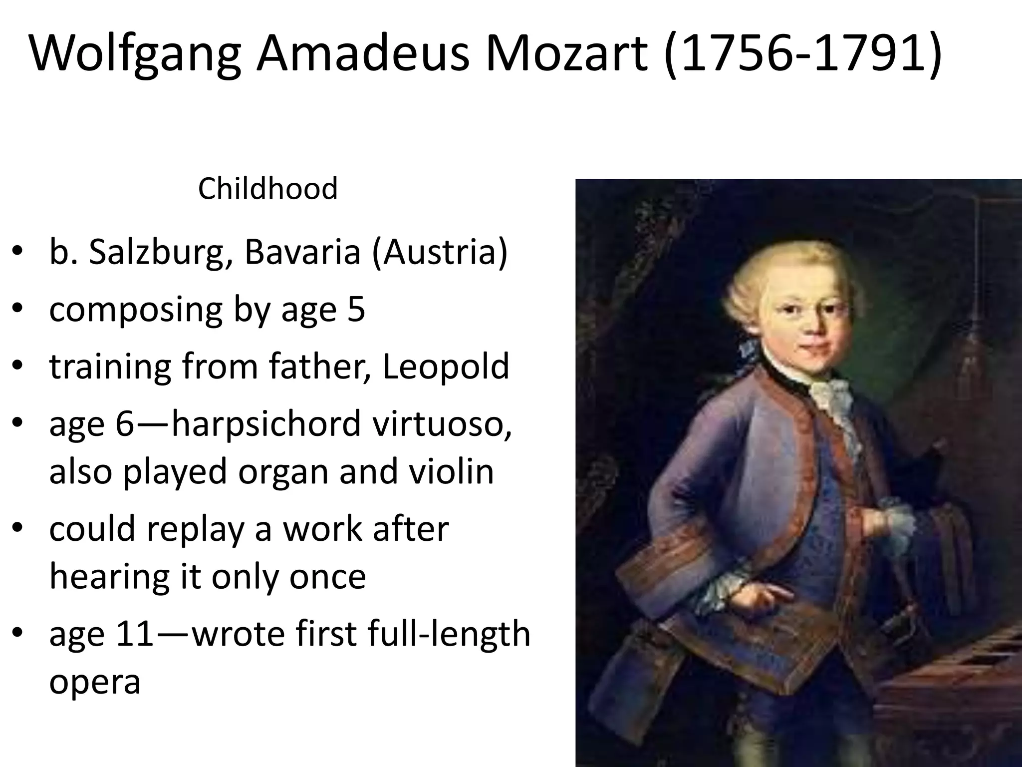 Power Point 18. The Classic Era: Haydn and Mozart | PPTX