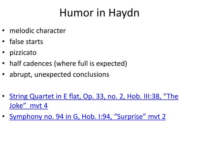 Power Point 18. The Classic Era: Haydn and Mozart | PPTX | Classical ...